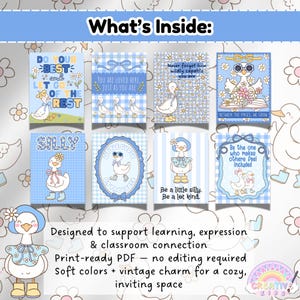 Classroom Posters Vintage Silly Goose Printable | Educational Wall Art ...