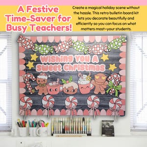 Retro Christmas Bulletin Board Kit! Holiday Classroom Decor for Your ...