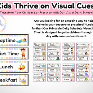 Printable Daily Schedule Cards for Daycares, Preschools & Childcare ...