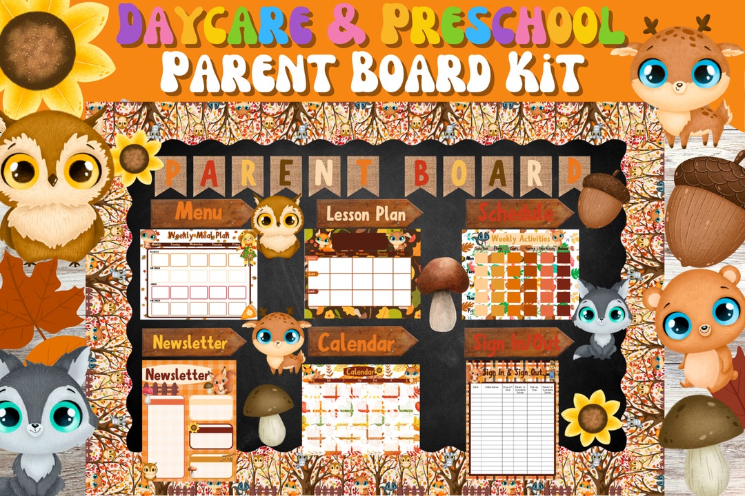 Daycare Parent Board| Childcare Information Bulletin Board Templates ...