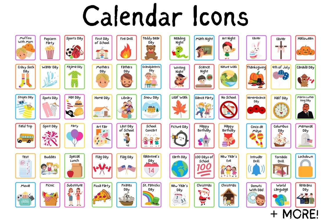 Daycare or Preschool Linear Calendar Prek Calendar Printable PDF ...