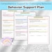 Daycare Forms Behavior Support Plan | Classroom Behavior Management ...