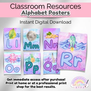 Under the Sea Alphabet Posters Preschool Classroom Decor | Mermaid ...