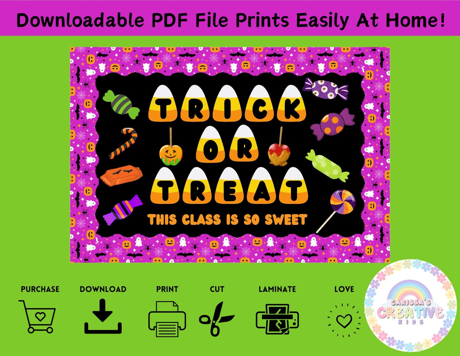 Halloween Classroom Bulletin Board | Cute Halloween Class Decor ...