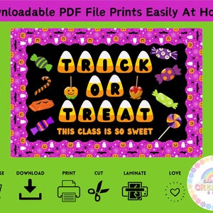 Halloween Classroom Bulletin Board | Cute Halloween Class Decor ...