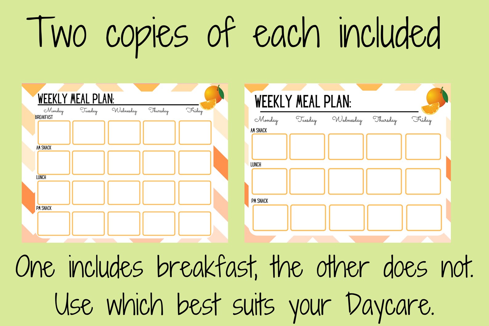 Editable Daycare Meal Planner Childcare Menu Planner Home Daycare Menu ...