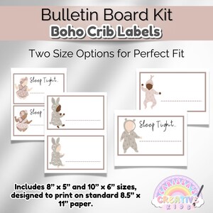 Boho Daycare Crib Labels Infant Classroom Printables Template | Name ...