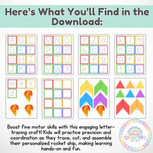 Rocketship Name Craft Preschool Outer Space Theme Large Group Craft ...