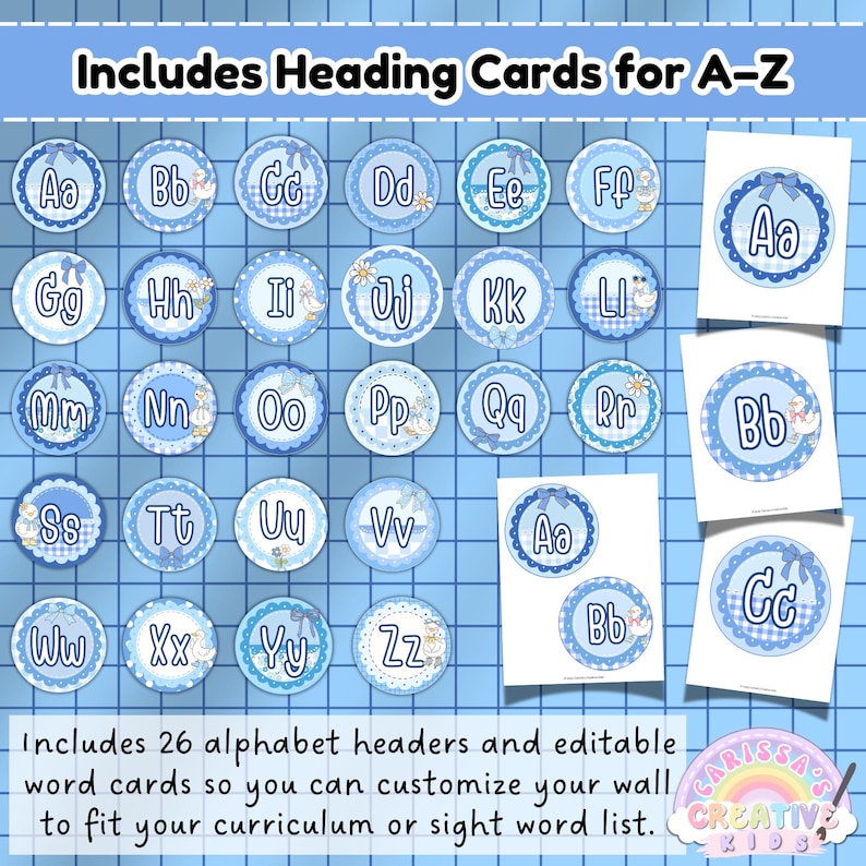 Editable Word Wall Display • A–Z Alphabet Headers + Sight Word Cards ...