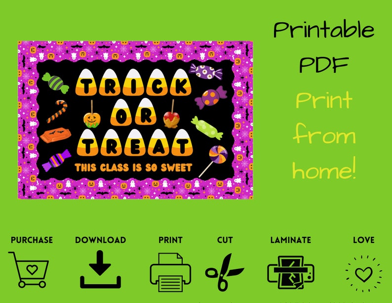 Halloween Classroom Bulletin Board Cute Halloween Class - Etsy