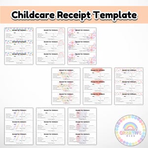 Daycare Forms- Editable Receipt Template | Daycare Tax Receipts | Receipt Template | Daycare ...