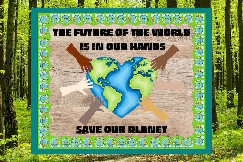 Earth Day Bulletin Board Kit Classroom Bulletin Board Earth Day ...