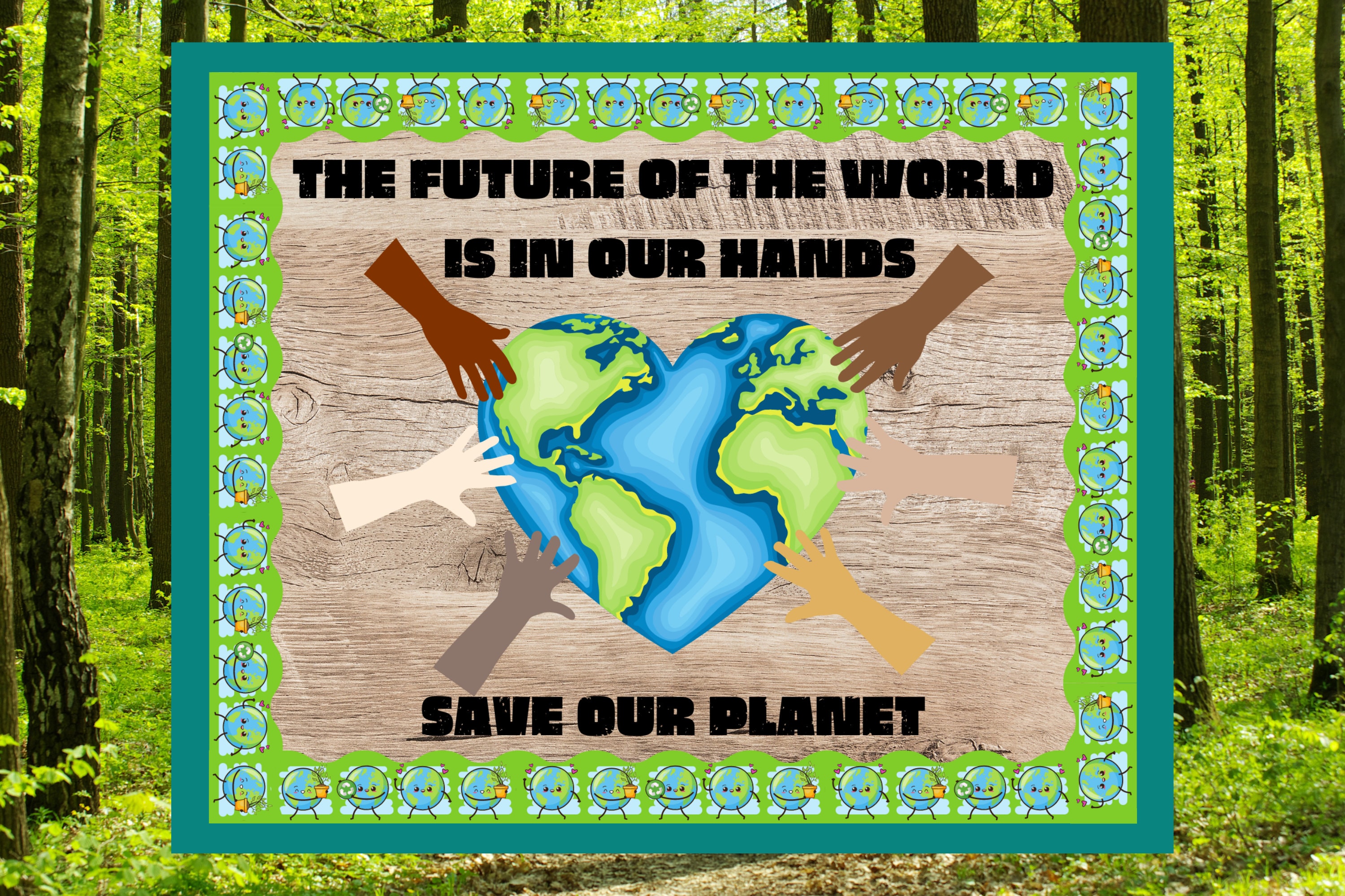 Earth Day Bulletin Board Kit Classroom Bulletin Board Earth Day ...