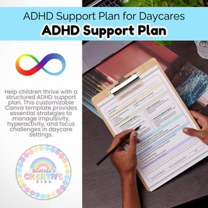 ADHD Support Plan for Daycare Editable Template | Preschool Emotional ...