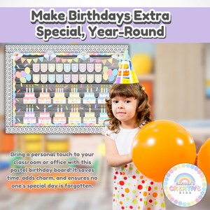 Printable Birthday Banner for Classroom & Daycare in Soft Pastels ...