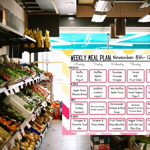 Editable Daycare Meal Planner | Childcare Menu Planner | Home Daycare ...
