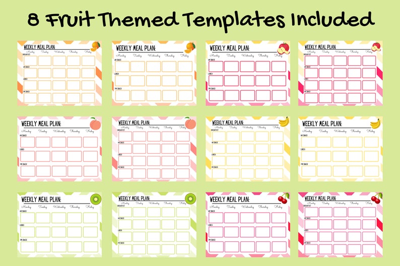 Editable Daycare Meal Planner | Childcare Menu Planner | Home Daycare ...