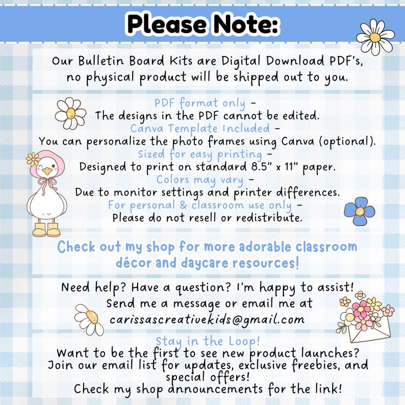 Vintage Retro Country Goose Bulletin Board Kit | Silly Goose Era ...