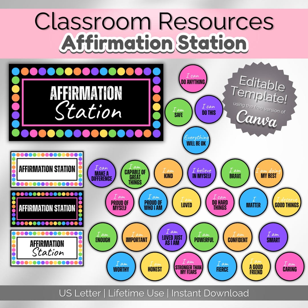 Affirmation Station | Classroom Decor | Daycare Printable | Preschool ...