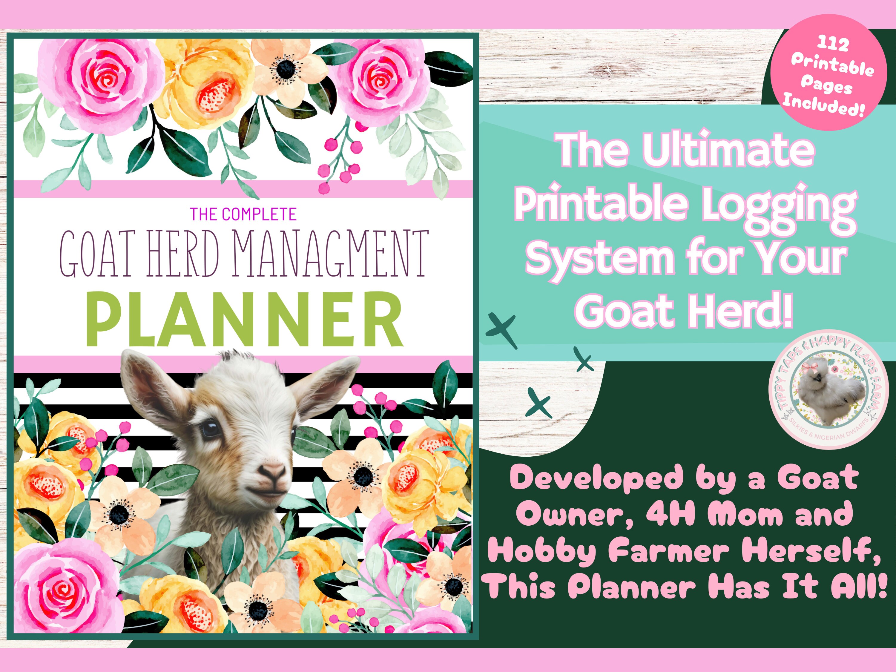 The Ultimate Goat Herd Management Planner 112 Pages of Goat Logs ...