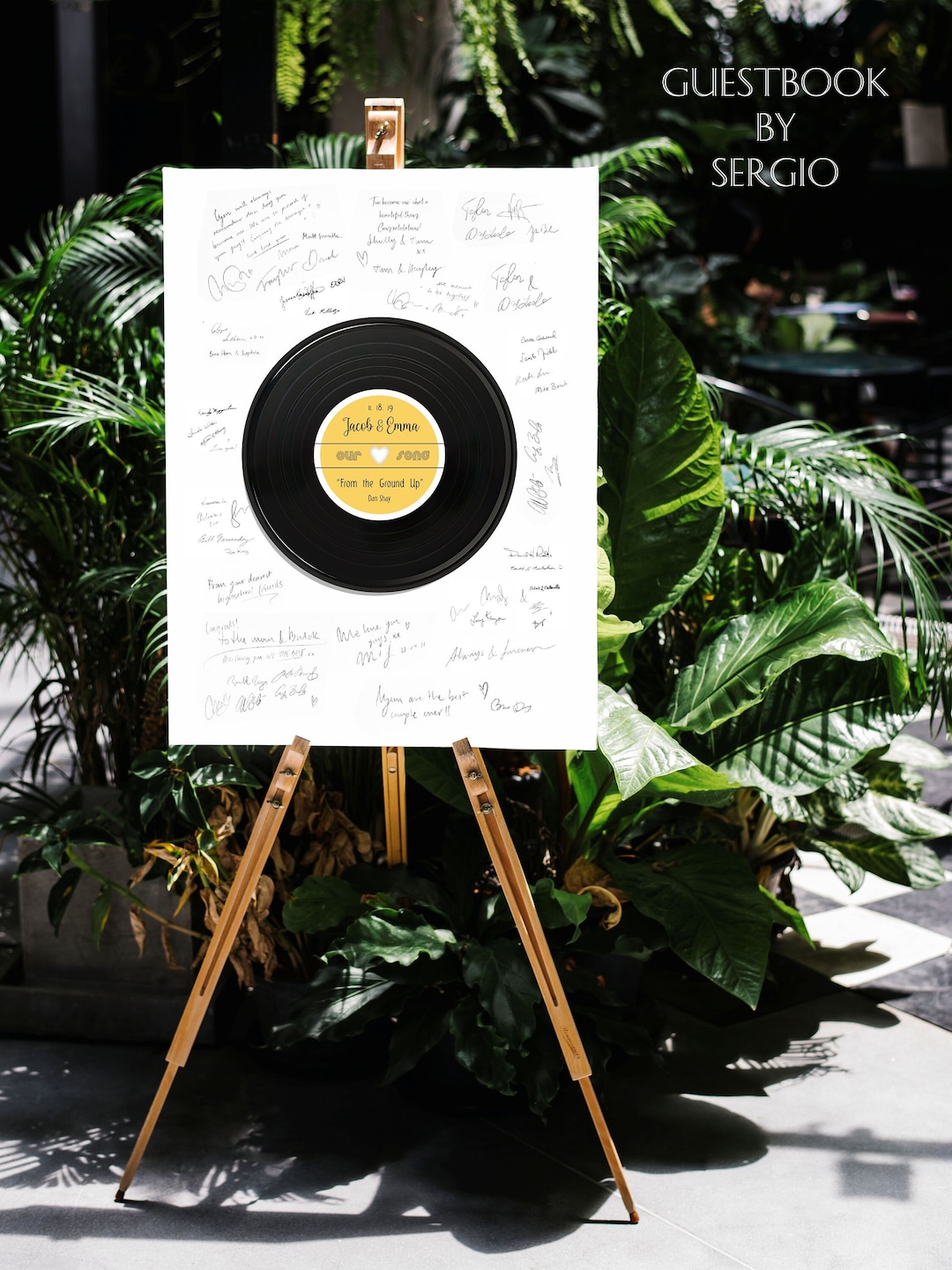 Custom Vinyl Record, Record Guest Book, Wedding Guest Book Alternative ...