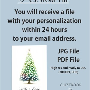 GUEST BOOK Alternative Wedding Guest Book Signature Tree Pine Tree ...