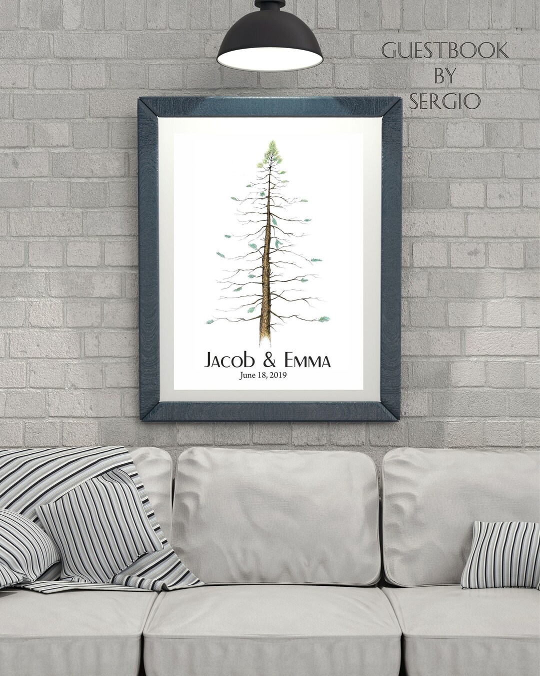 Wedding Guest Book Ideas: Creative Pine Tree Guestbook Alternative ...