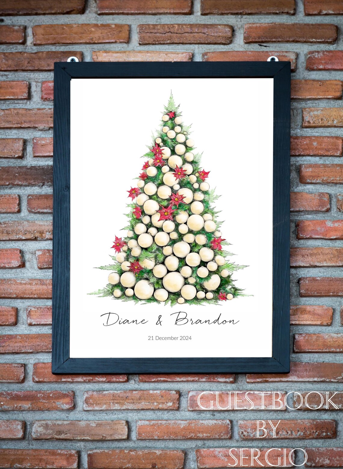 Winter Wedding Guest Book Ideas: Creative Snowy Pine Tree Guestbook ...
