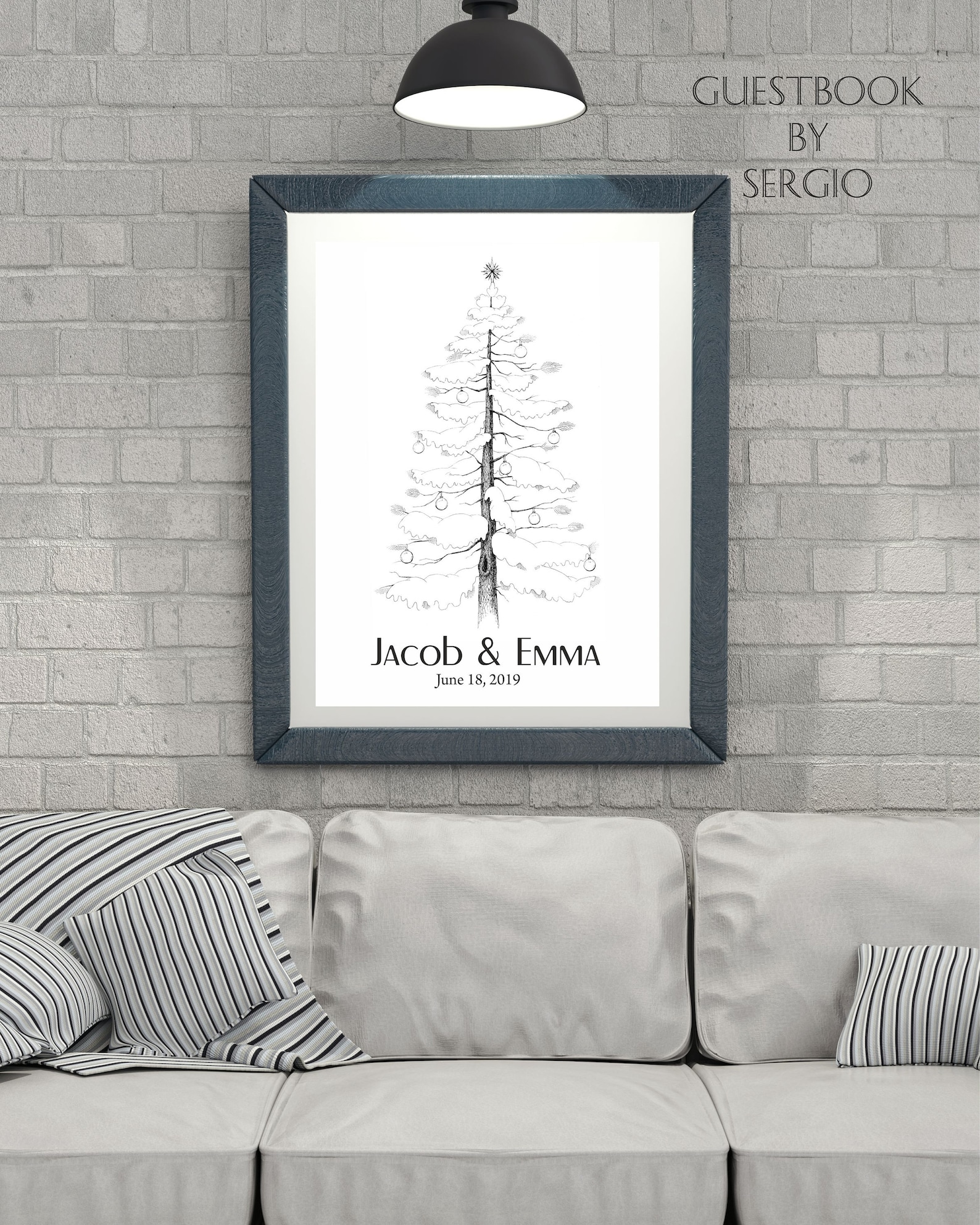 Winter GUEST BOOK Alternative Winter Tree Sign Wedding Guest Book ...