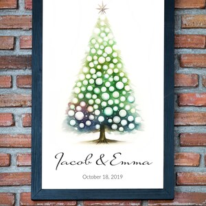 GUEST BOOK Alternative Wedding Guest Book Signature Tree Pine Tree ...