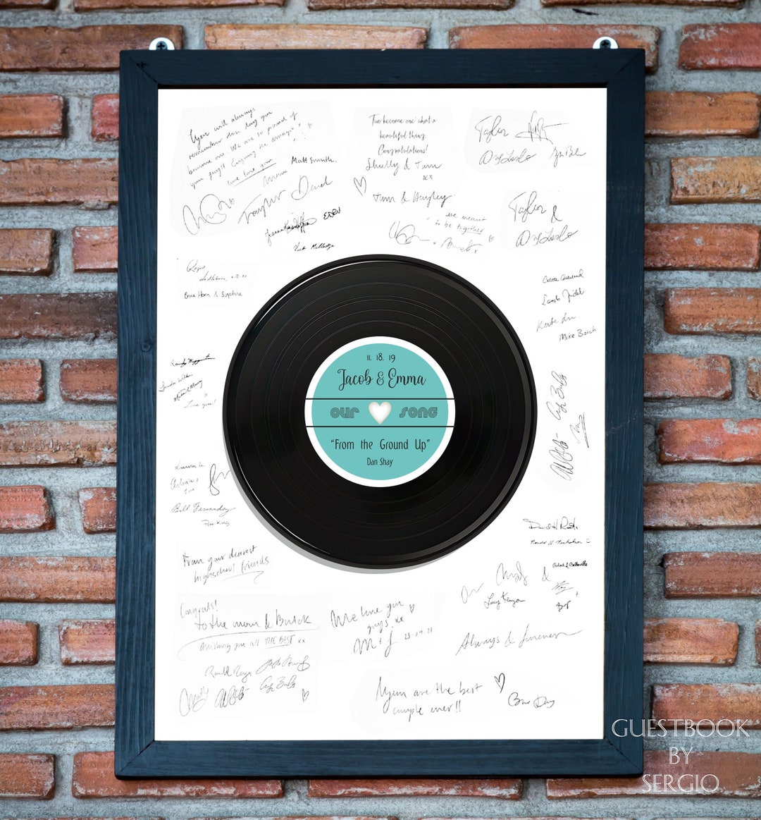 Custom Vinyl Record, Record Guest Book, Wedding Guest Book Alternative ...