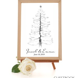Winter GUEST BOOK Alternative Tree Sign - Wedding Guest Book Signature ...