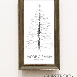 Winter GUEST BOOK Alternative Winter Tree Sign Wedding Guest Book ...