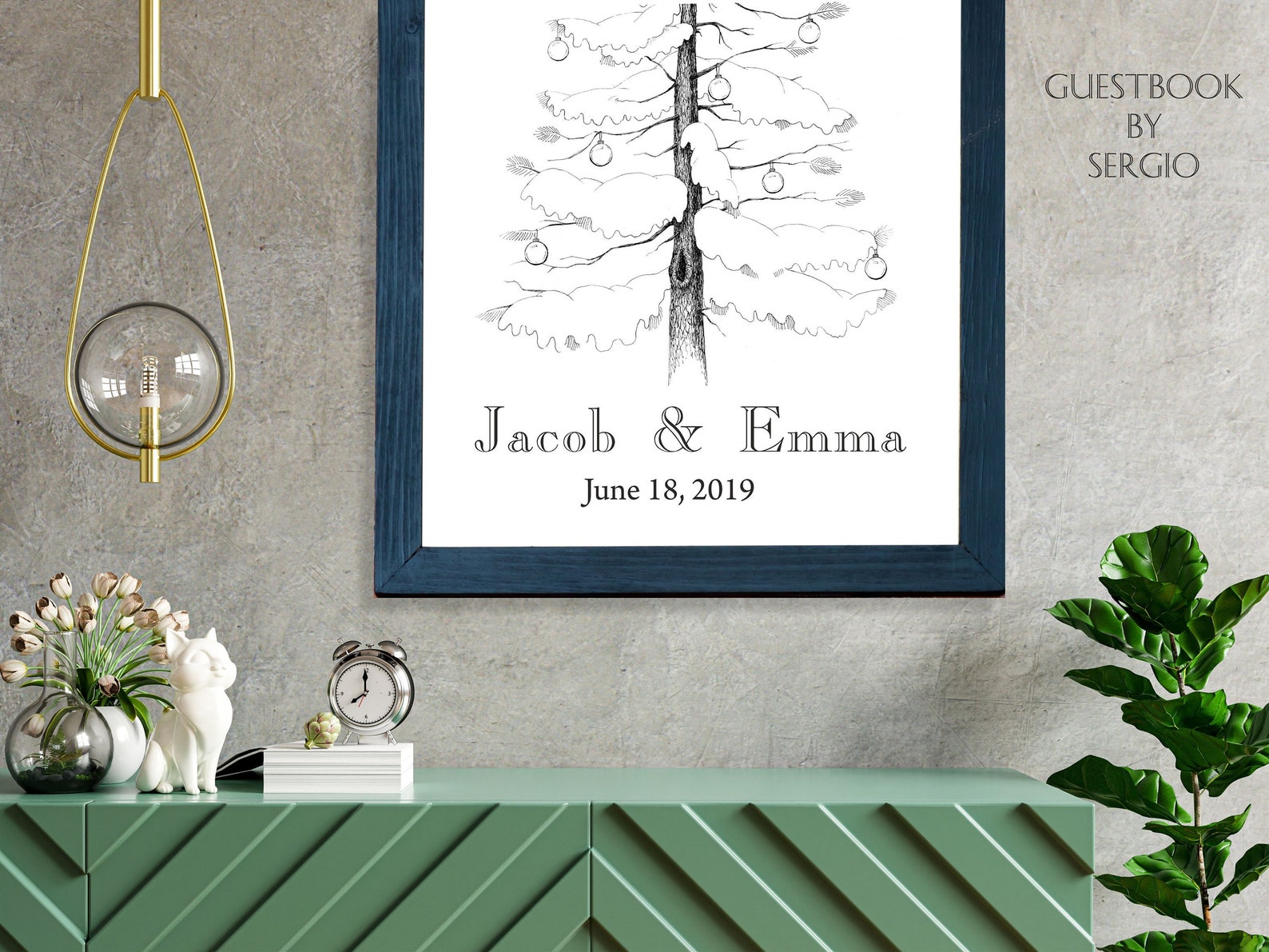 Winter GUEST BOOK Alternative Winter Tree Sign Wedding Guest Book ...