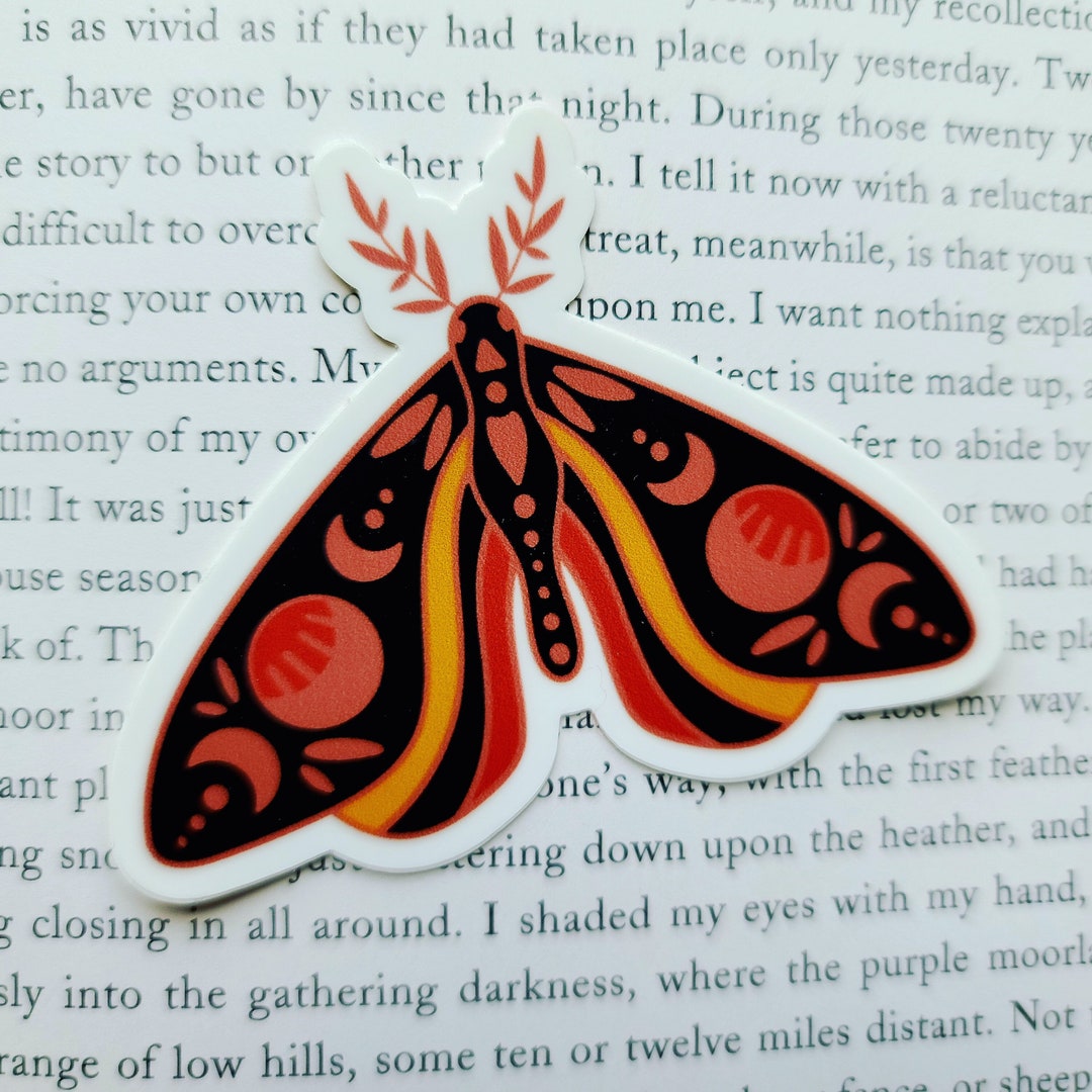 Hawthorn Moth - Vinyl Sticker - All Hallows’ Collection - Etsy