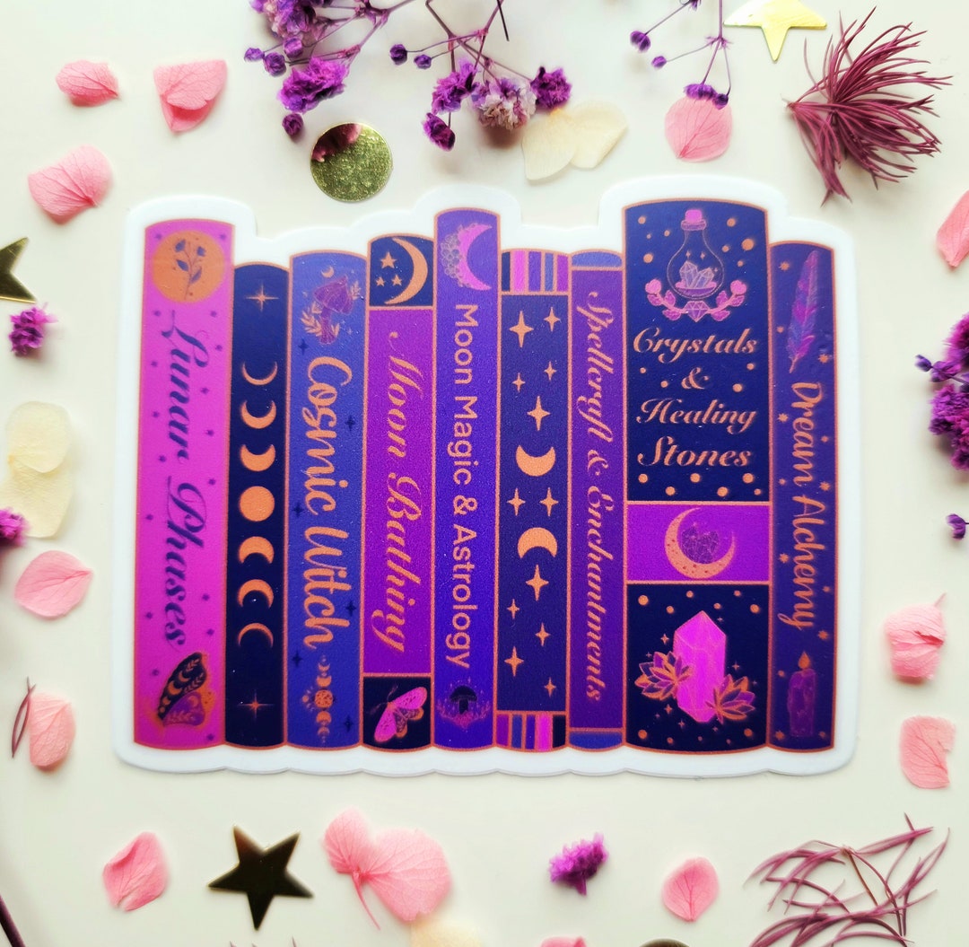 Cosmic Book Stack - Vinyl Sticker - Cosmic Witch Collection - Etsy