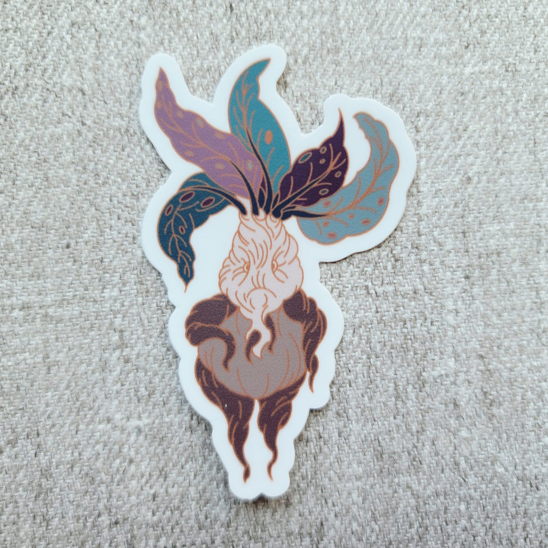 Melancholy Mandrake - Vinyl Sticker - Wisteria Woods the Green Witch ...