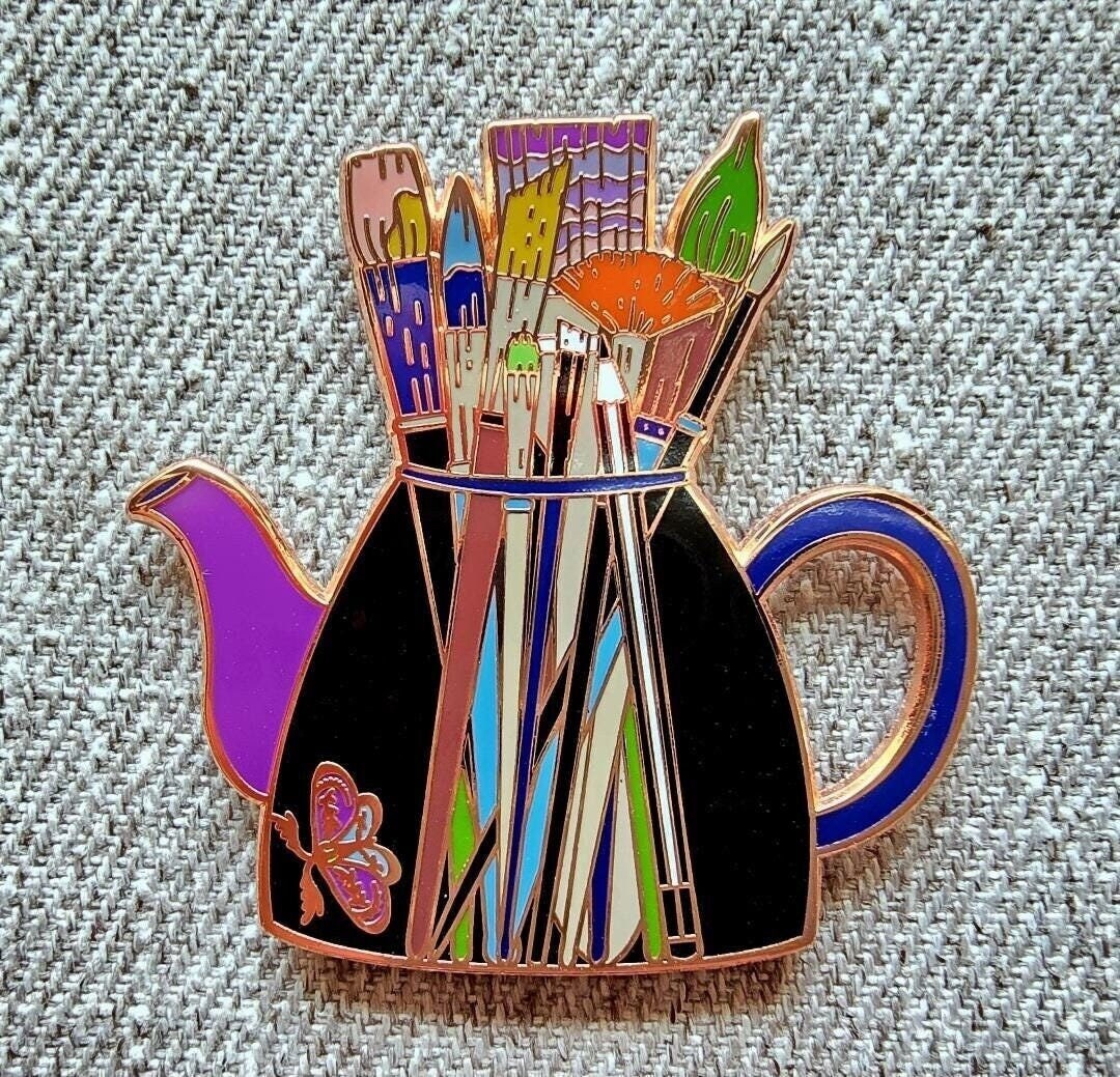Art Witch’s Teapot ~ Enamel Pin ~ Enchanted Teatime Collection - Etsy