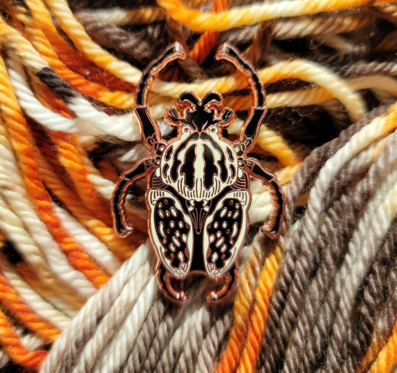 Gothic Goliath Beetle Enamel Pin All Hallows Collection - Etsy