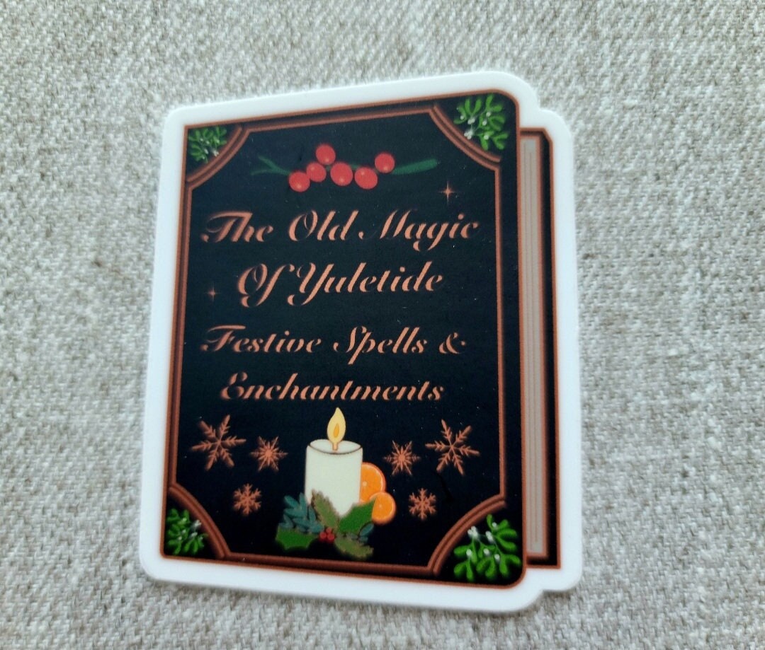 Winter Witch’s Spell Book - Vinyl Sticker - Winter Witch the Yuletide ...