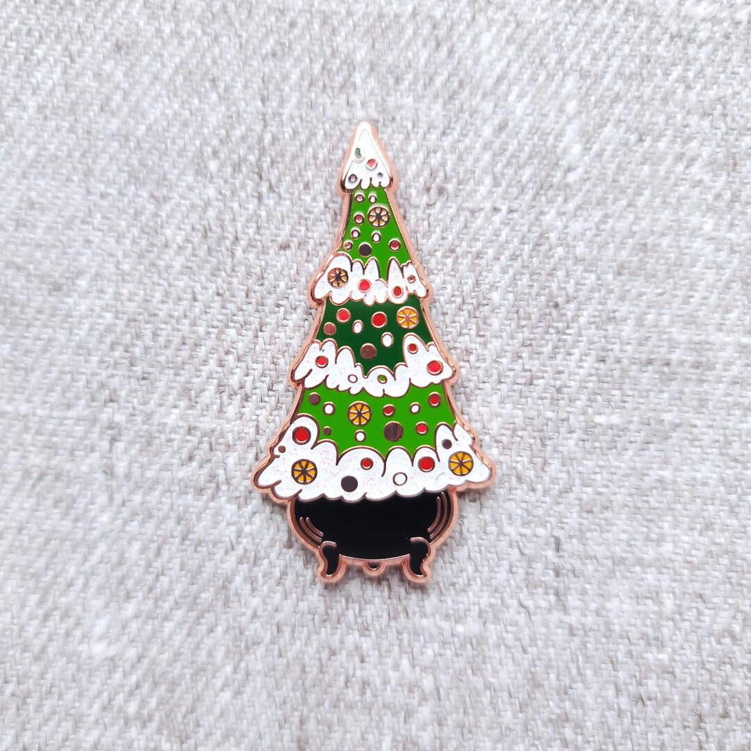 Enchanted Yule Tree - Enamel Pin - Winter Witch the Yuletide Collection ...