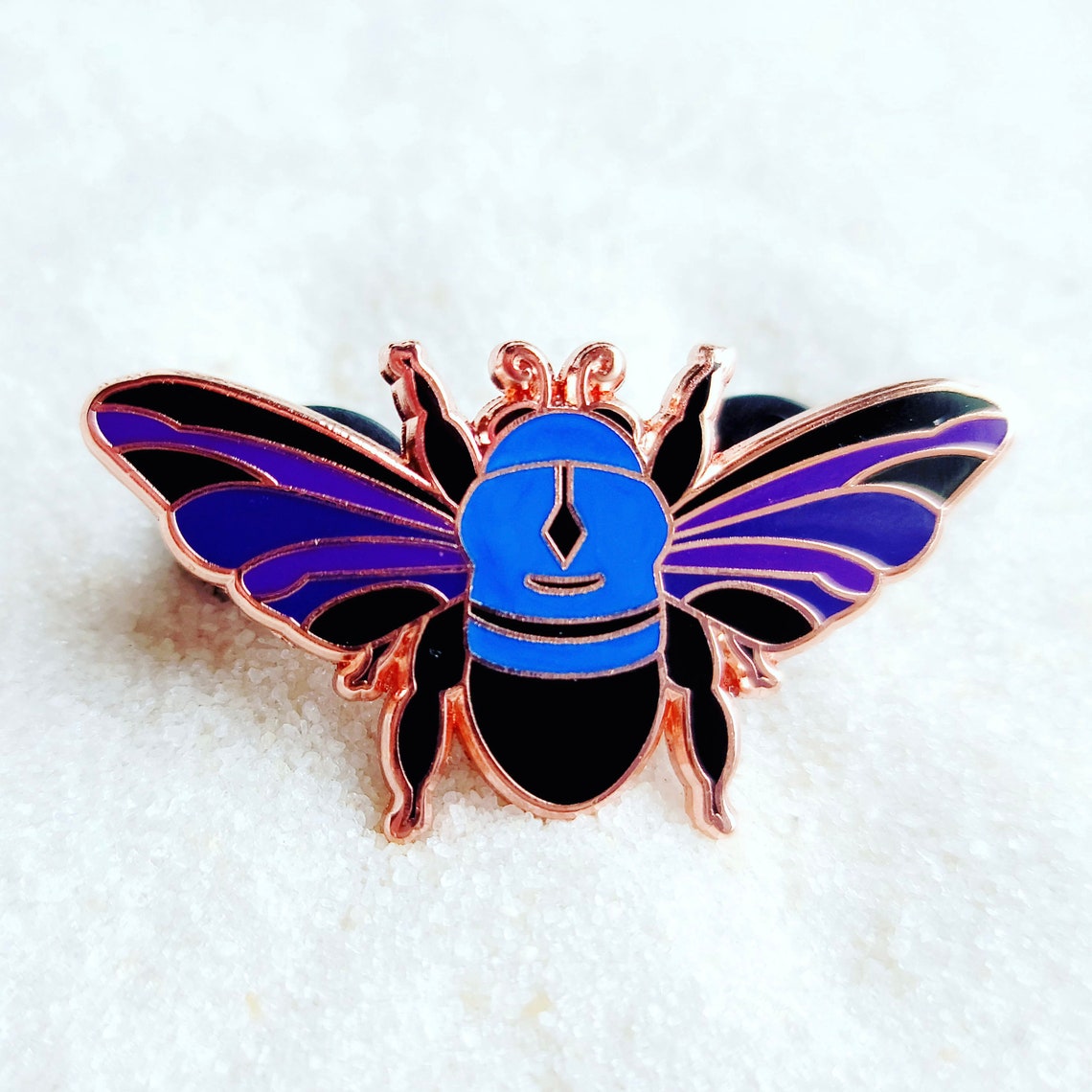 Rare Blue Orchard Mason Bee - Enamel Pin - Sea Witch Collection - Etsy