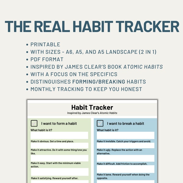 Atomic Habits Printable - Etsy