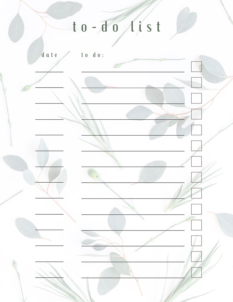 To-do List Leaves - Etsy