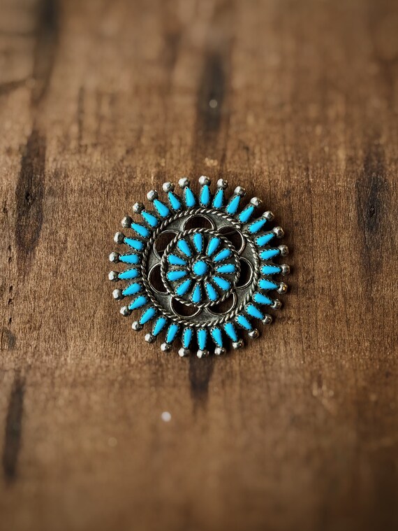 Needlepoint Turquoise Jewelry Biggest Best Vintage Native American Zuni ...