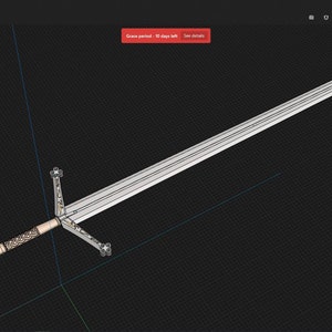 Handmade 3D Printed Claymore Sword Historical Display Prop - Etsy