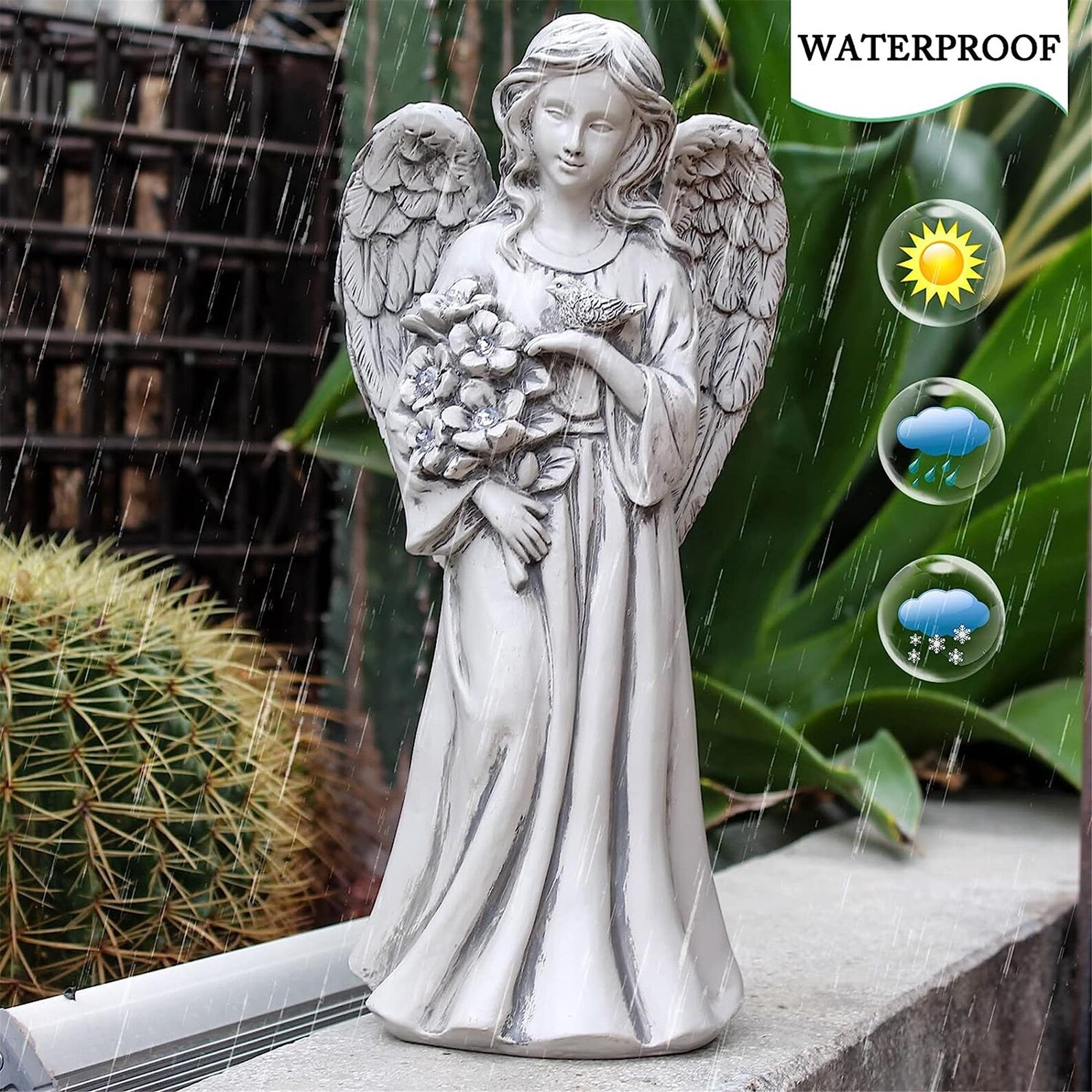 Solar Angel Statue For Outdoor Angel Garden Figurine With Etsy