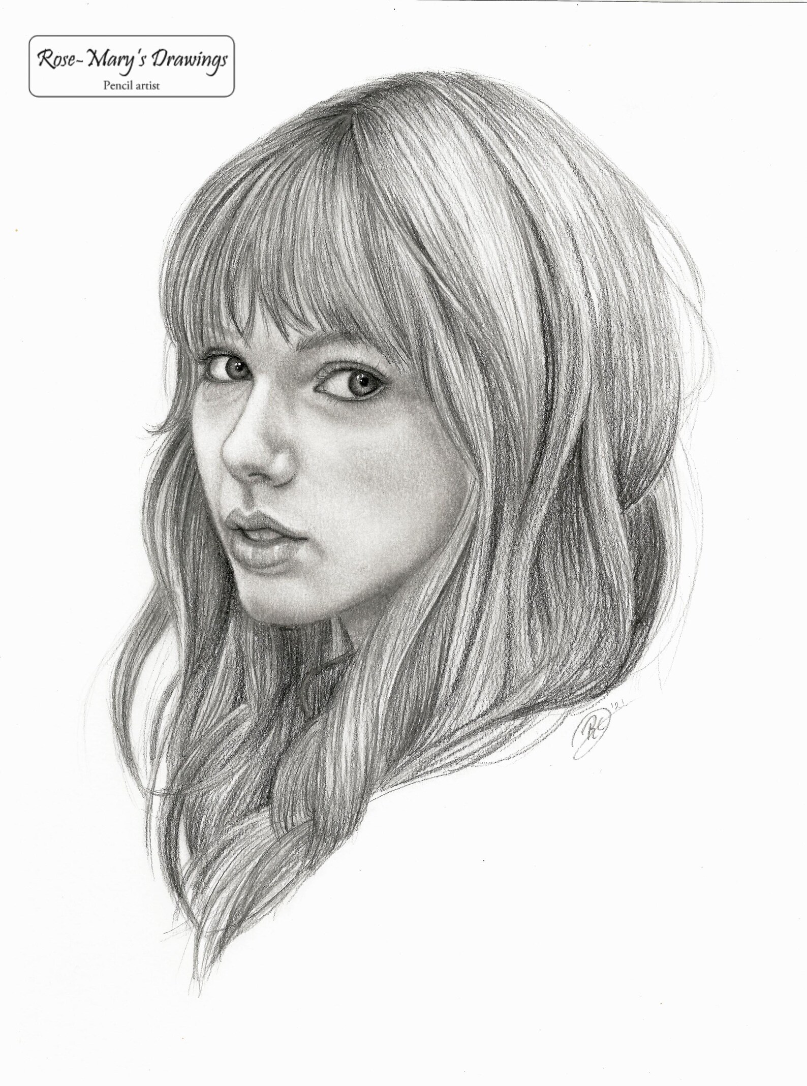 Graphite Pencil Drawing of Taylor Swift - Etsy