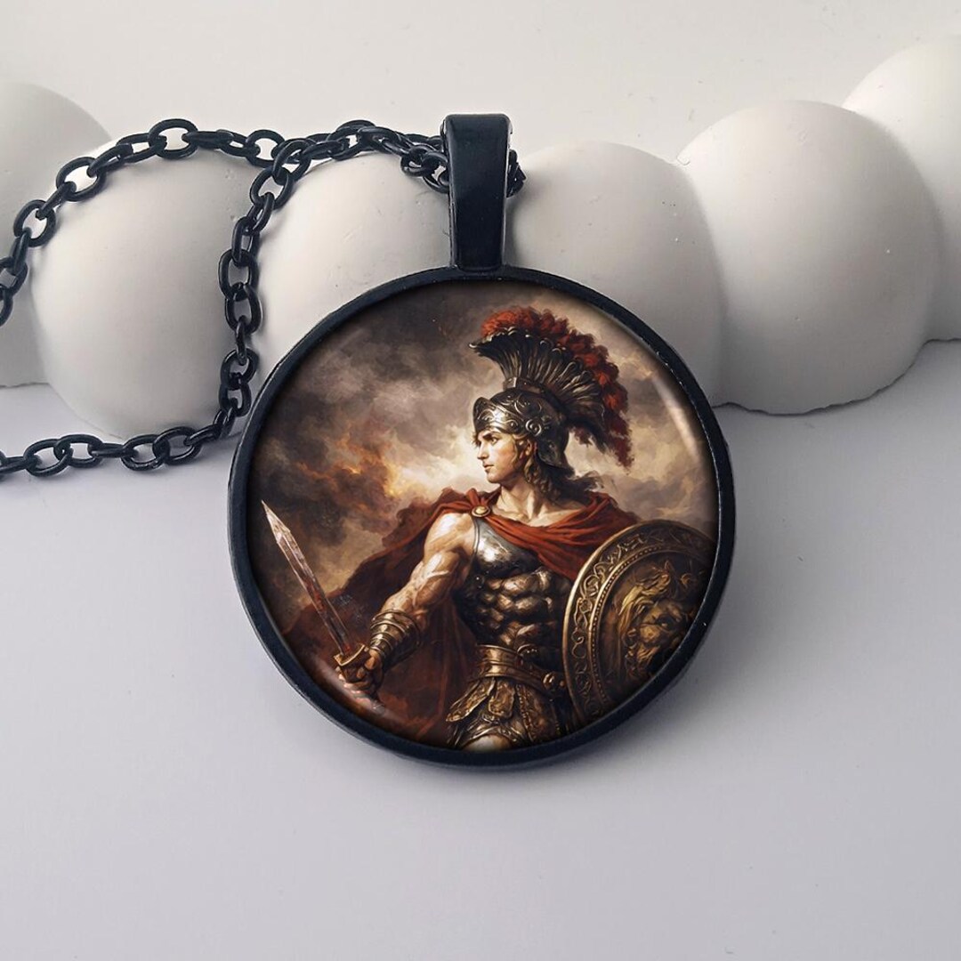 Ares Necklace – Greek God of War Pendant, Mythology Jewelry, Spartan ...