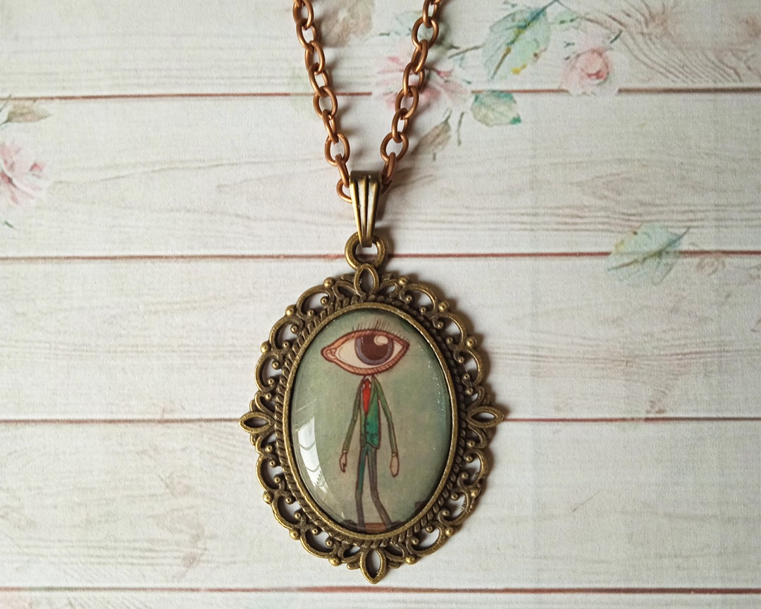 Weird Necklace, Quirky Eye Head Pendant Jewelry - Etsy